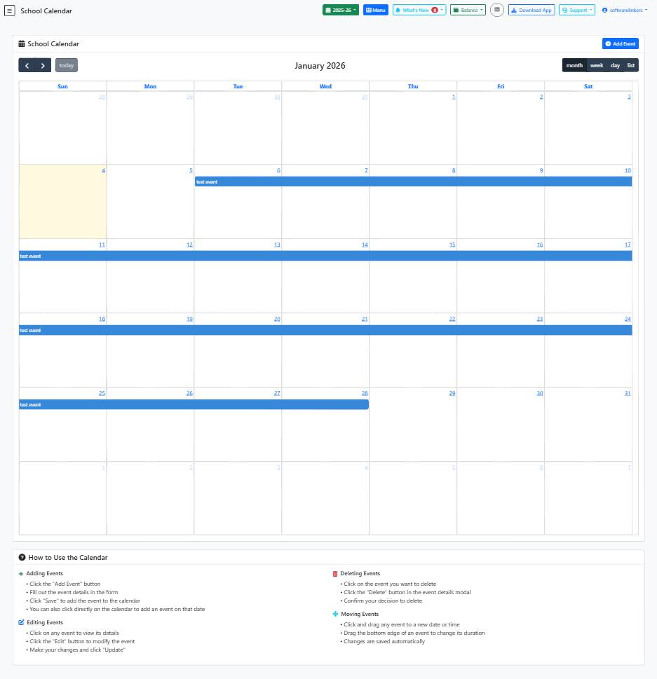 School Calendar Guide - Getting Started with School Management ...